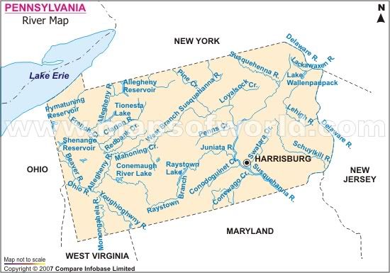 Pennsylvania River Map Photo by AuntKat56 | Photobucket